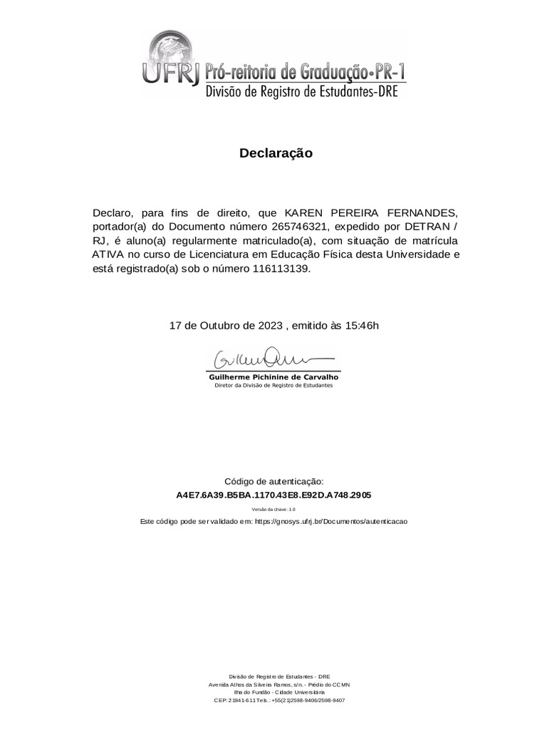 Regularmentematriculado KPF | PDF