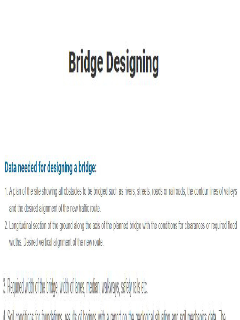 Bridge Designing | PDF