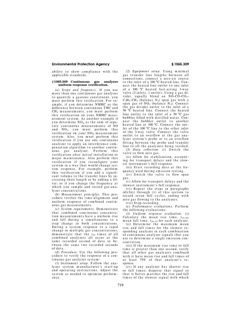 40 CFR 1065 | PDF | Torque | Force