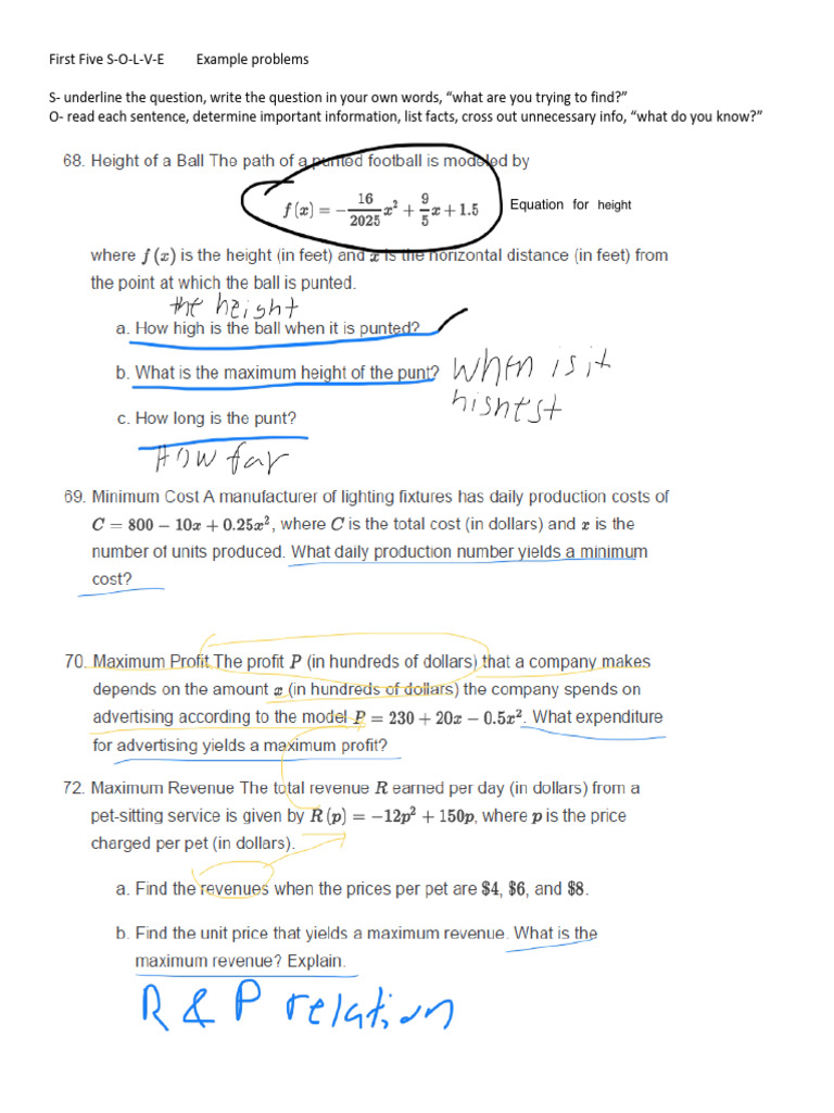 (FF3) SOLVE SO CALC Problem Examples | PDF