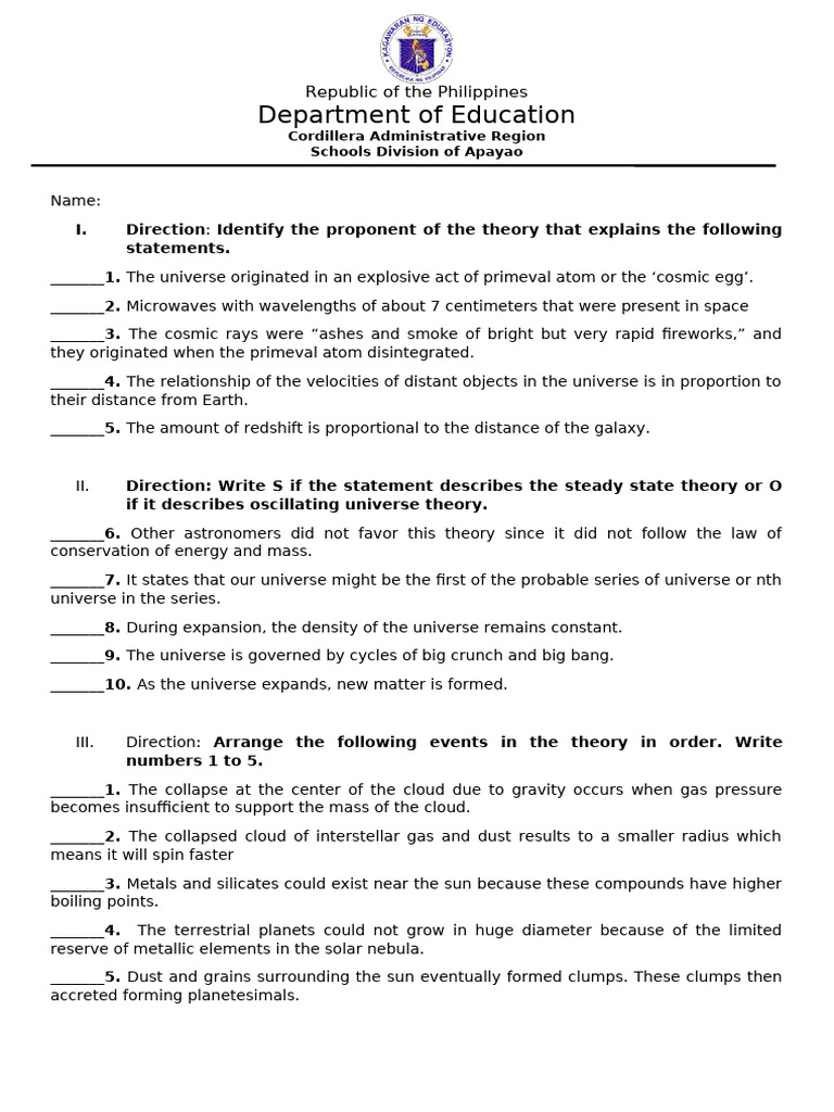 Eals Quiz 1 | PDF