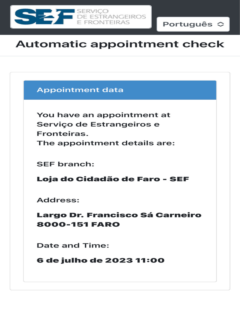 Appointment Check | PDF