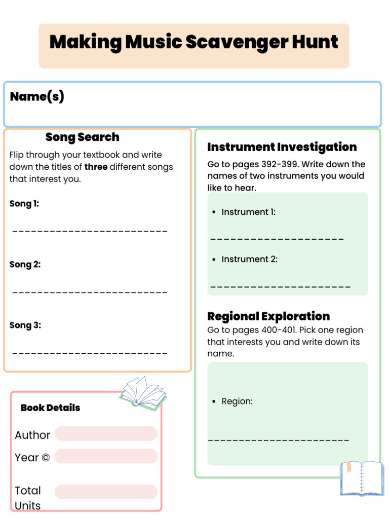 Book Scavenger Hunt | PDF