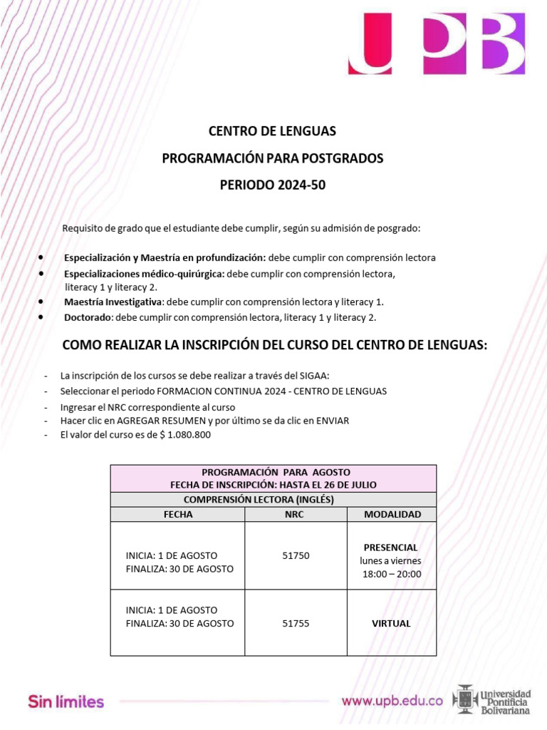 Cursos Postgrados 2024 Sem2 | PDF