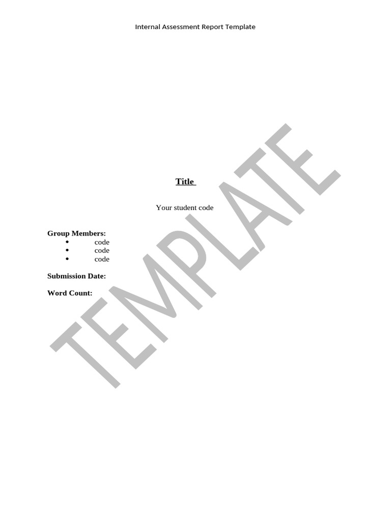 IA Template Detailed | PDF
