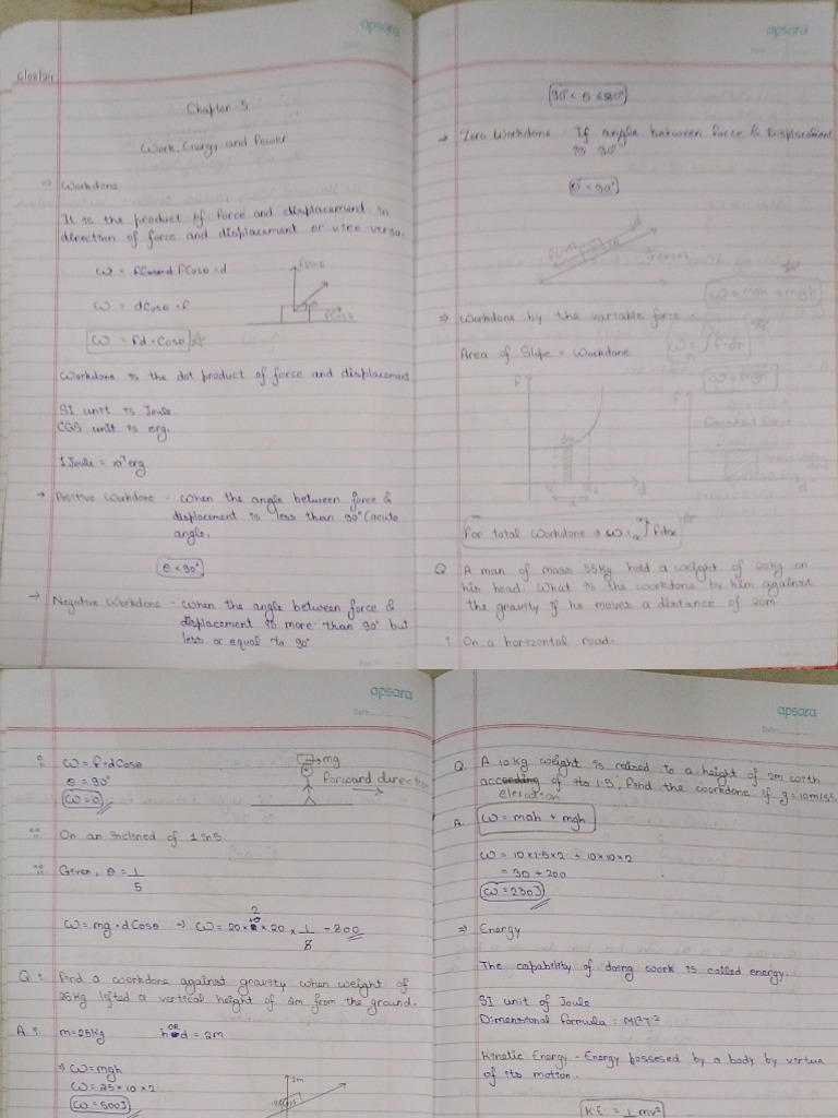 Chapter 5 , Work Energy and Power | PDF