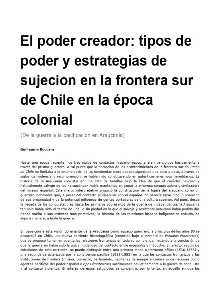 El Poder Creador: Tipos de Poder y Estrategias de Sujecion en La ...