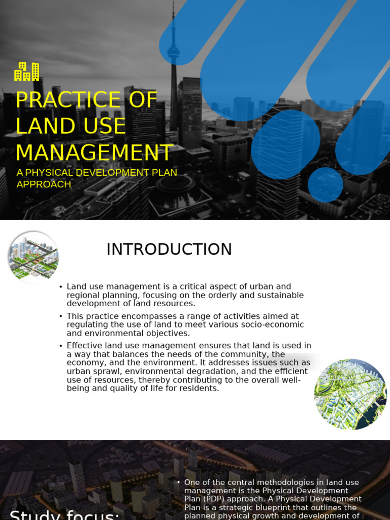 Practice of Land Use Management: A Physical Development Plan Approach | PDF