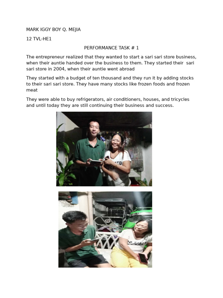 Performance Task 1 | PDF