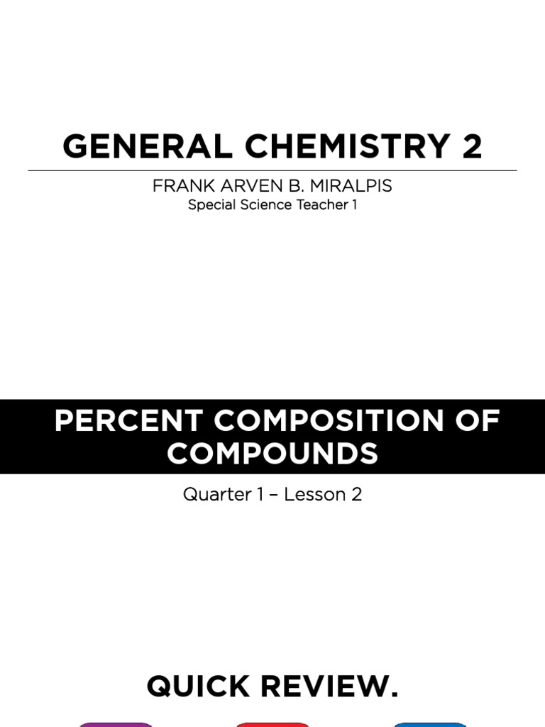 Chem 2 Lesson 2 Percent Composition 083630 | PDF