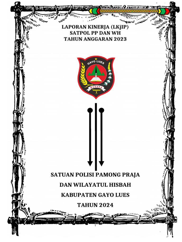 Laporan Kinerja - Lkjip Satpol Pp Dan Wh 2023 | PDF