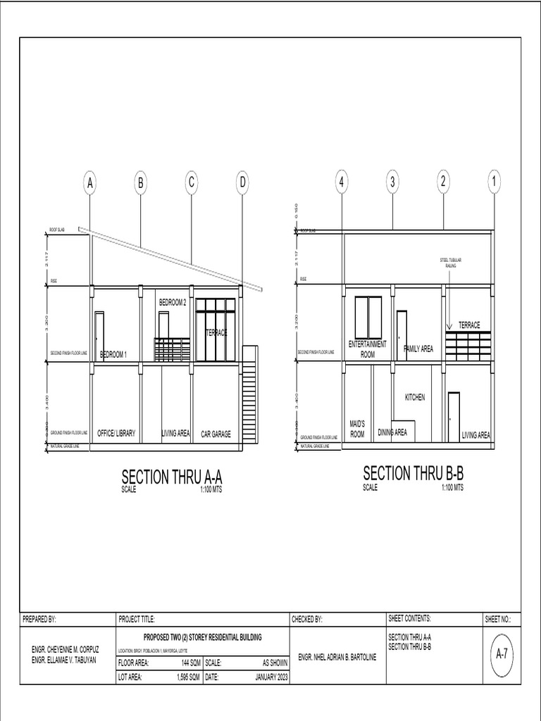 Section Thru A-A Section Thru B-B | PDF