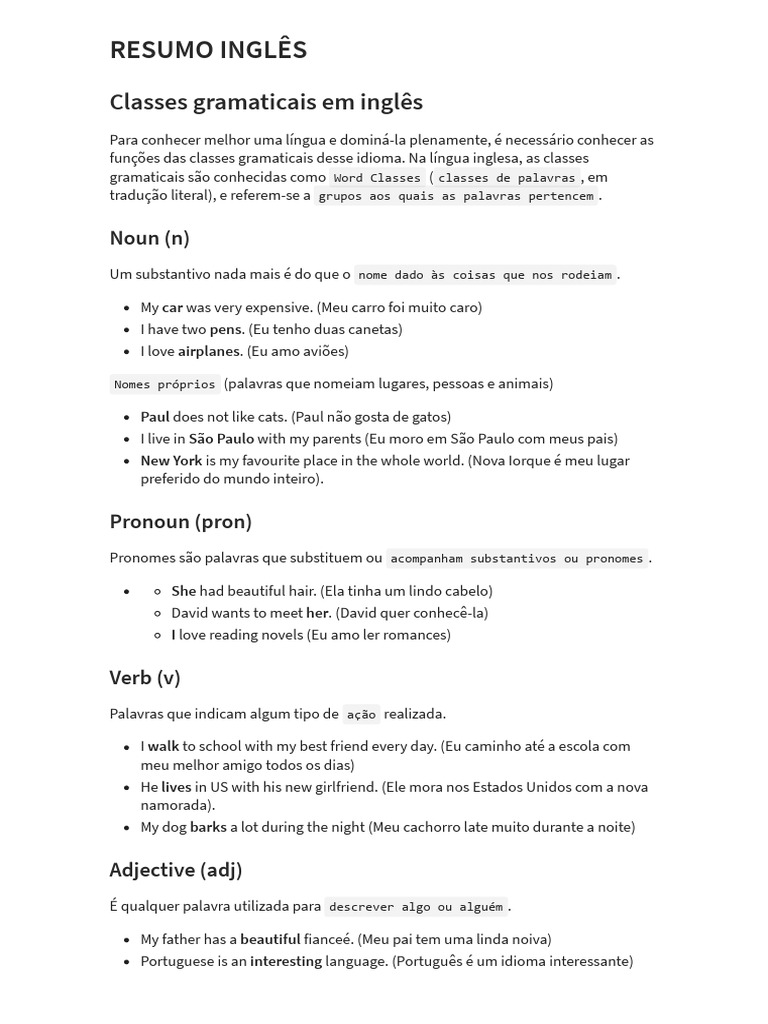 ING Resumo FINAL Sem1 À Sem7 | PDF