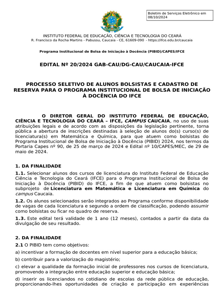 SEI 6584578 Edital 20 | PDF
