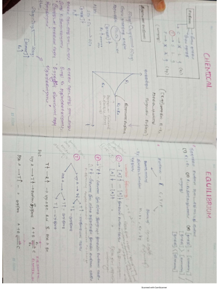 Chemical Equilibrium Short Notes | PDF