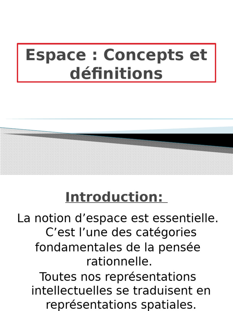 Espace Concept Et Définition - Copie | PDF