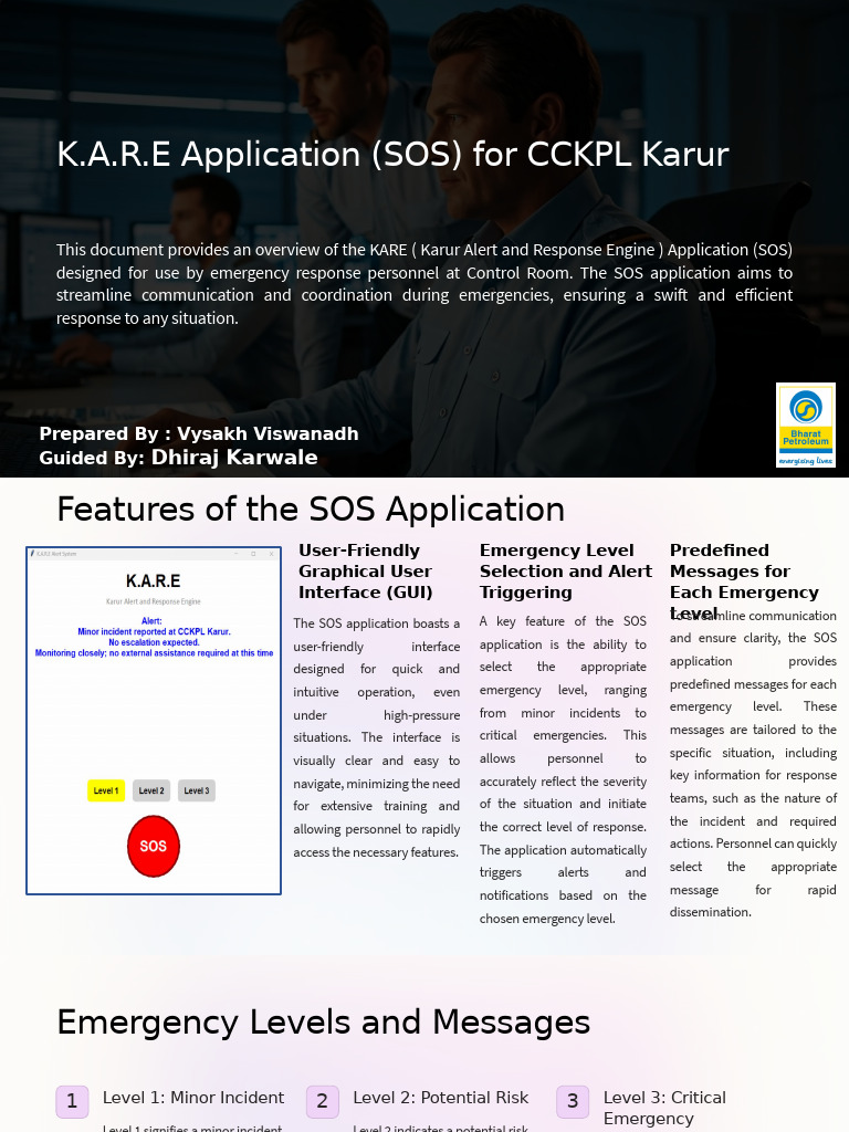 Emergency Response Application SOS For CCKPL Karur | PDF
