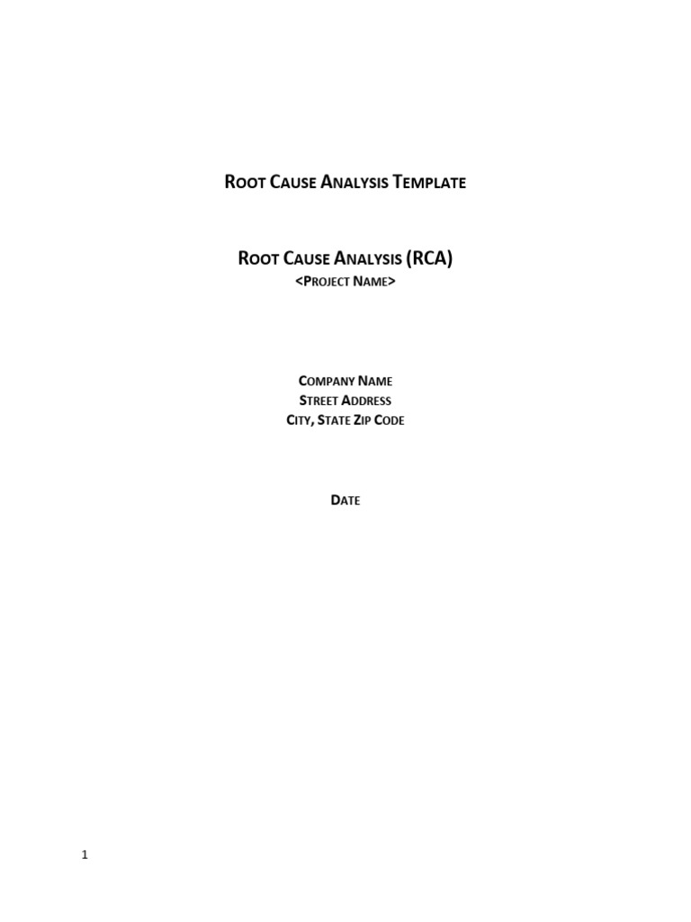 Root Cause Analysis | PDF