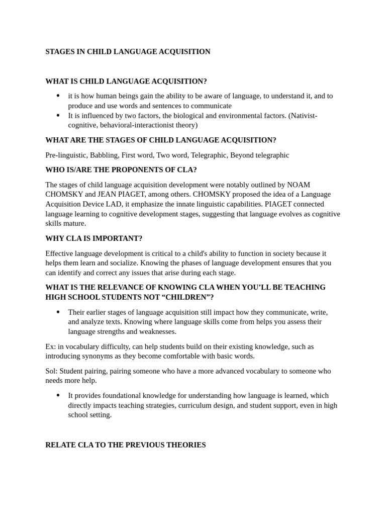 Language Development | PDF