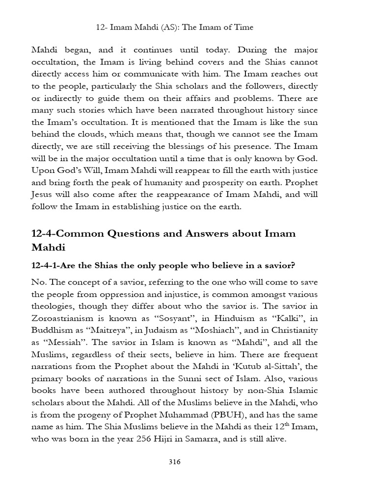 QA About Imam Mahdi As | PDF