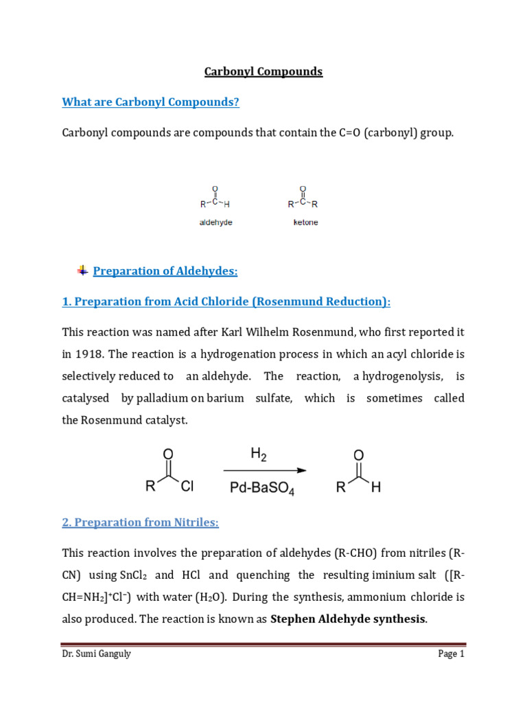 Carbonyl Chemistry | PDF