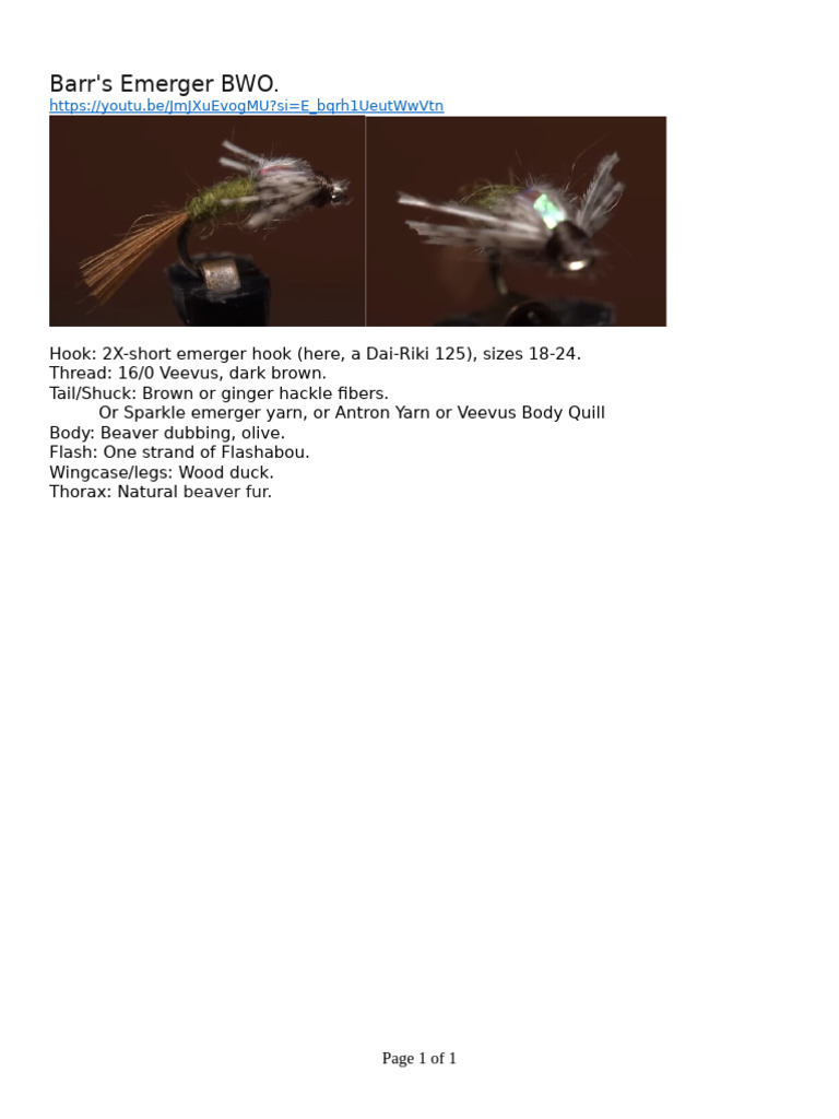 BWO Barr's Emerger | PDF