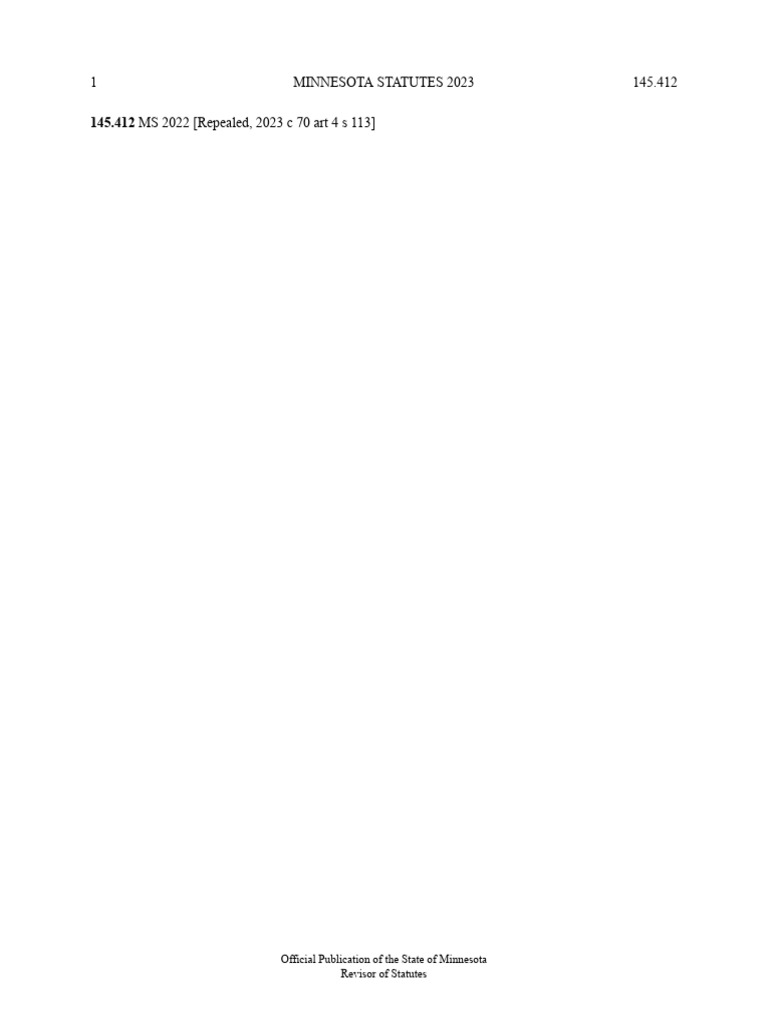 145.412 Minnesota Statutes 2023 1 : Official Publication of The State ...