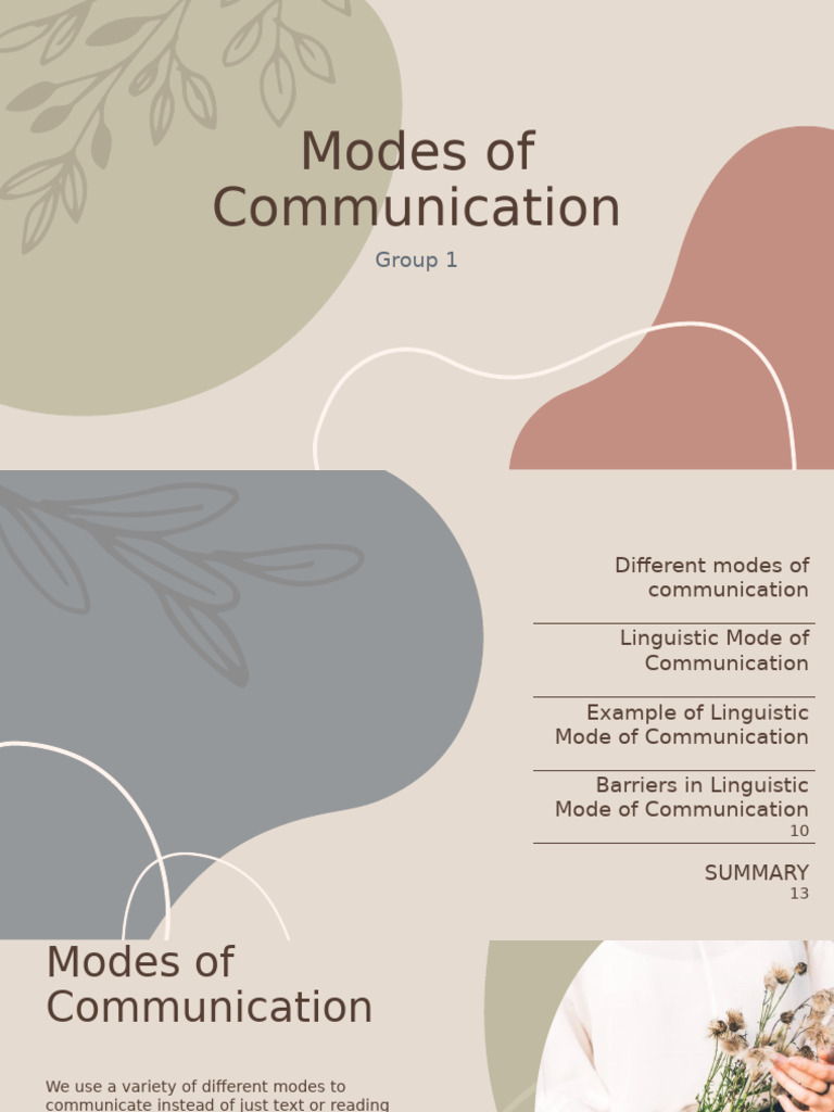 Modes of Communication | PDF