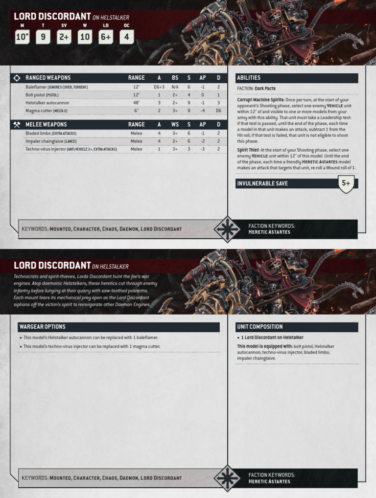 Lord Discordant On Helstalker | PDF