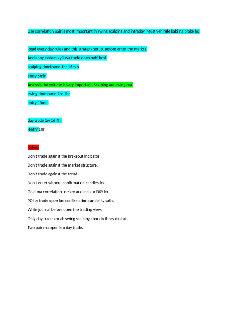 Read Every Day Strategy Setup | PDF