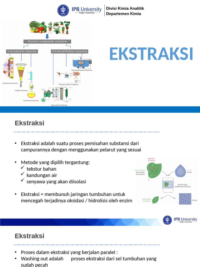 PPT Ekstraksi | PDF