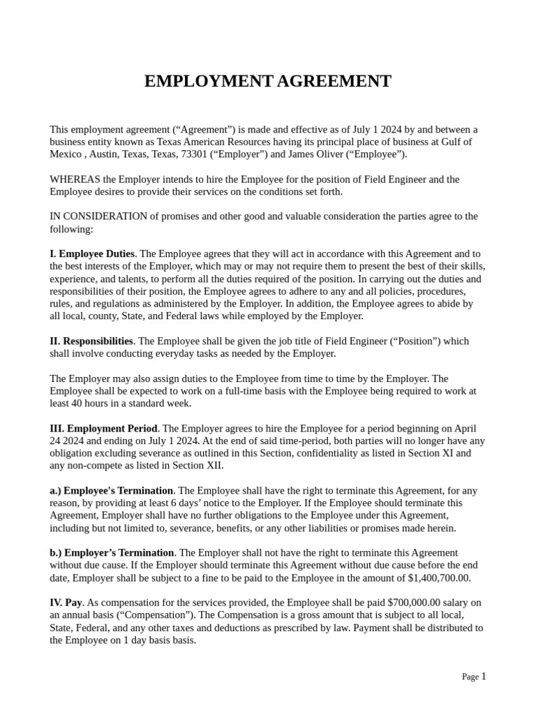 Paperwork For James Oliver | PDF
