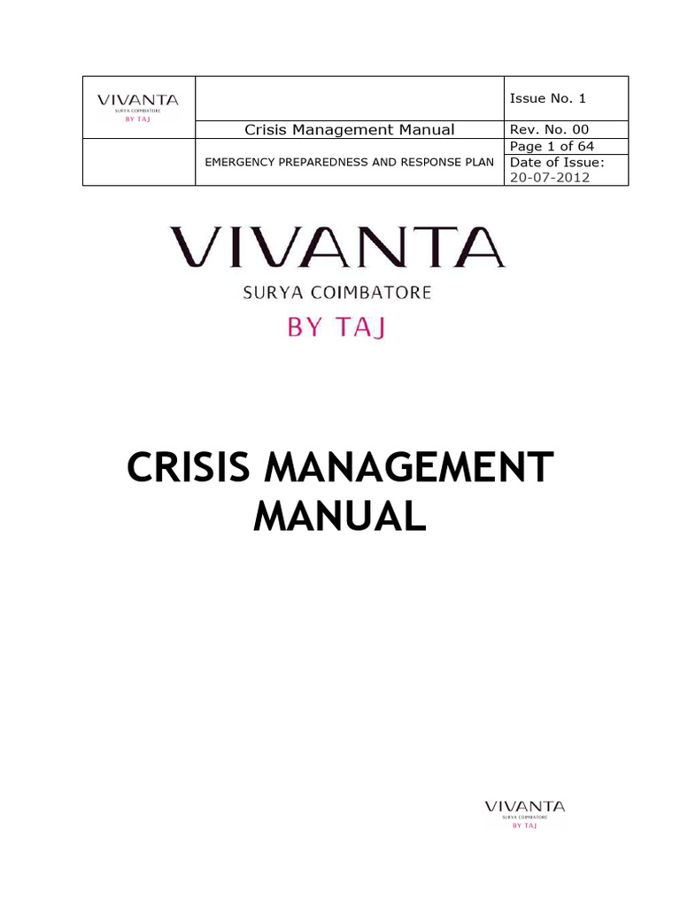 Crisis Management Manual | PDF