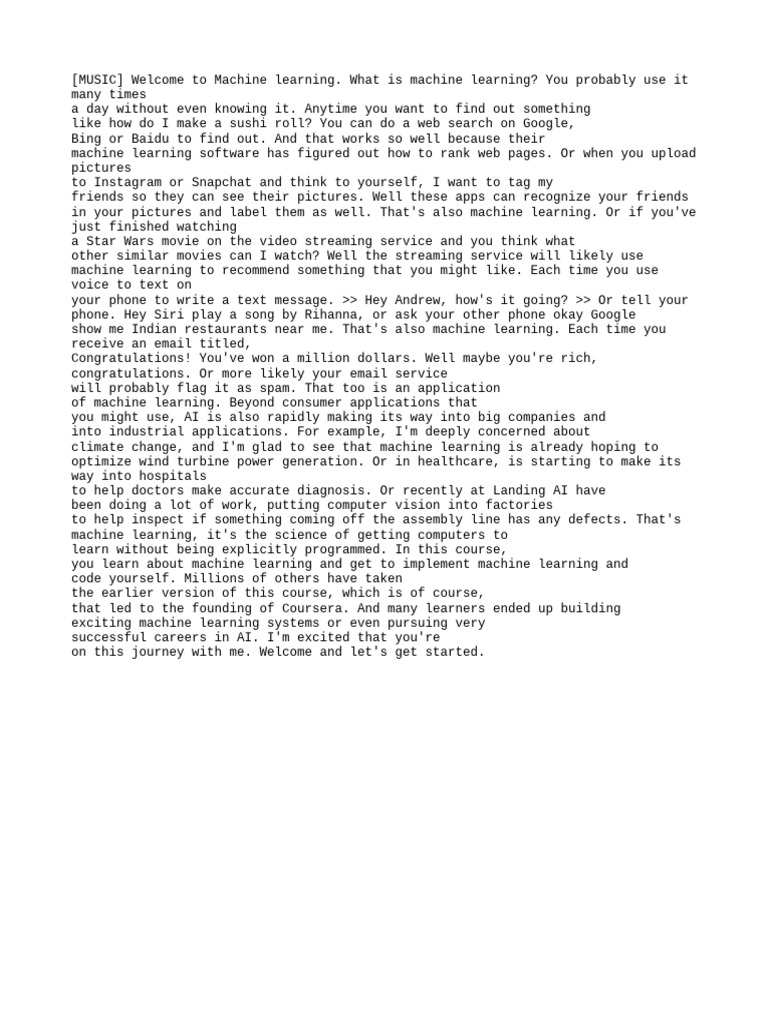 01 Welcome to Machine Learning.en | PDF