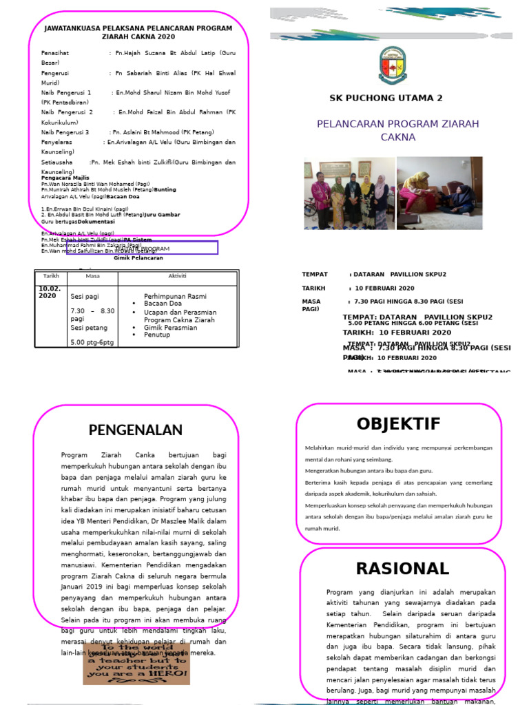 Phamplet Prgram Cakna Ziarah | PDF
