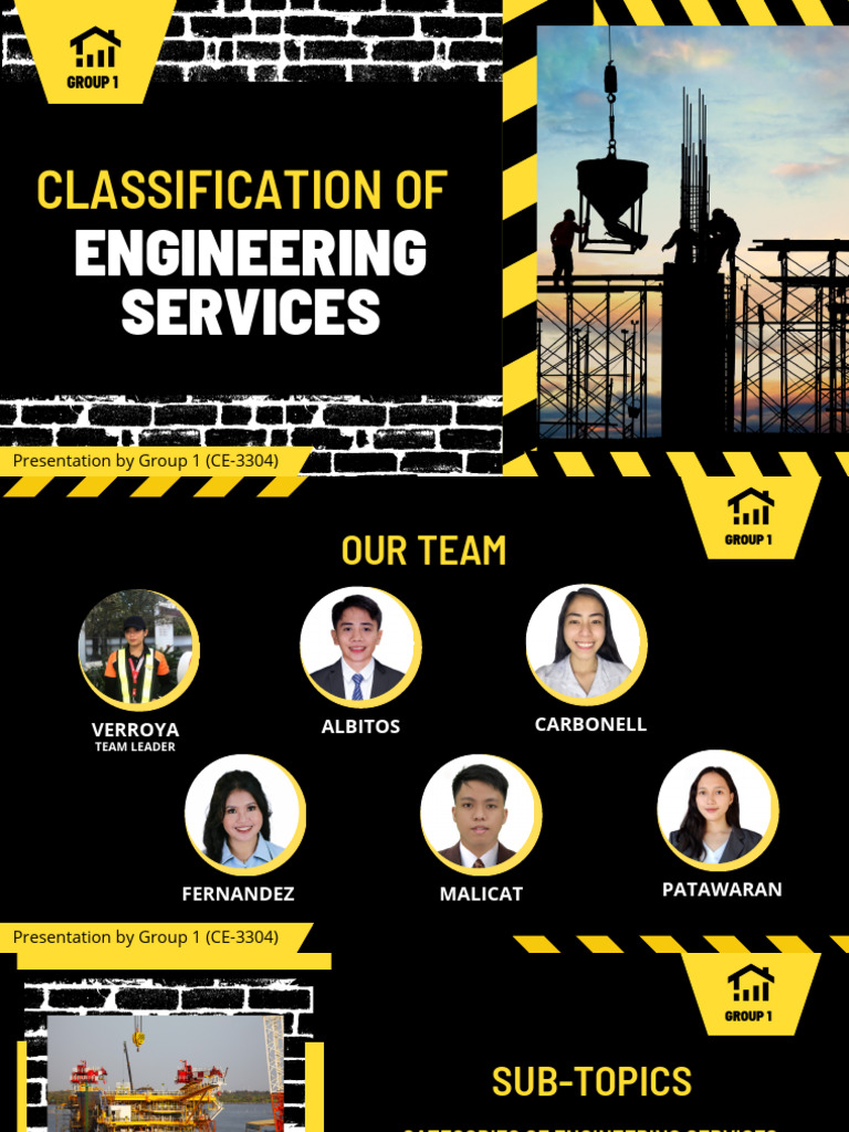Classification of Engineering Services - Group 1 | PDF
