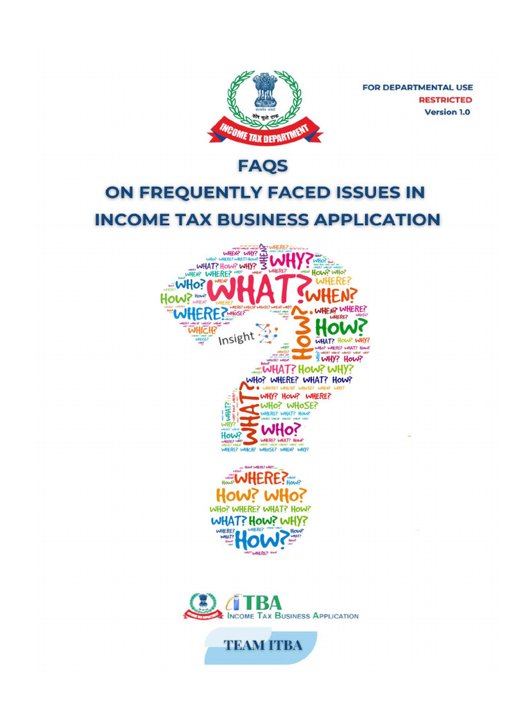 FAQs On Frequently Faced Issues in ITBA October 2023 | PDF