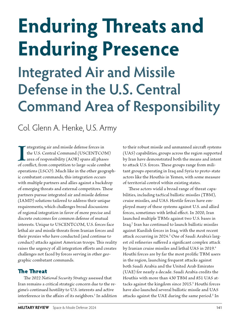 Enduring Threats And | PDF