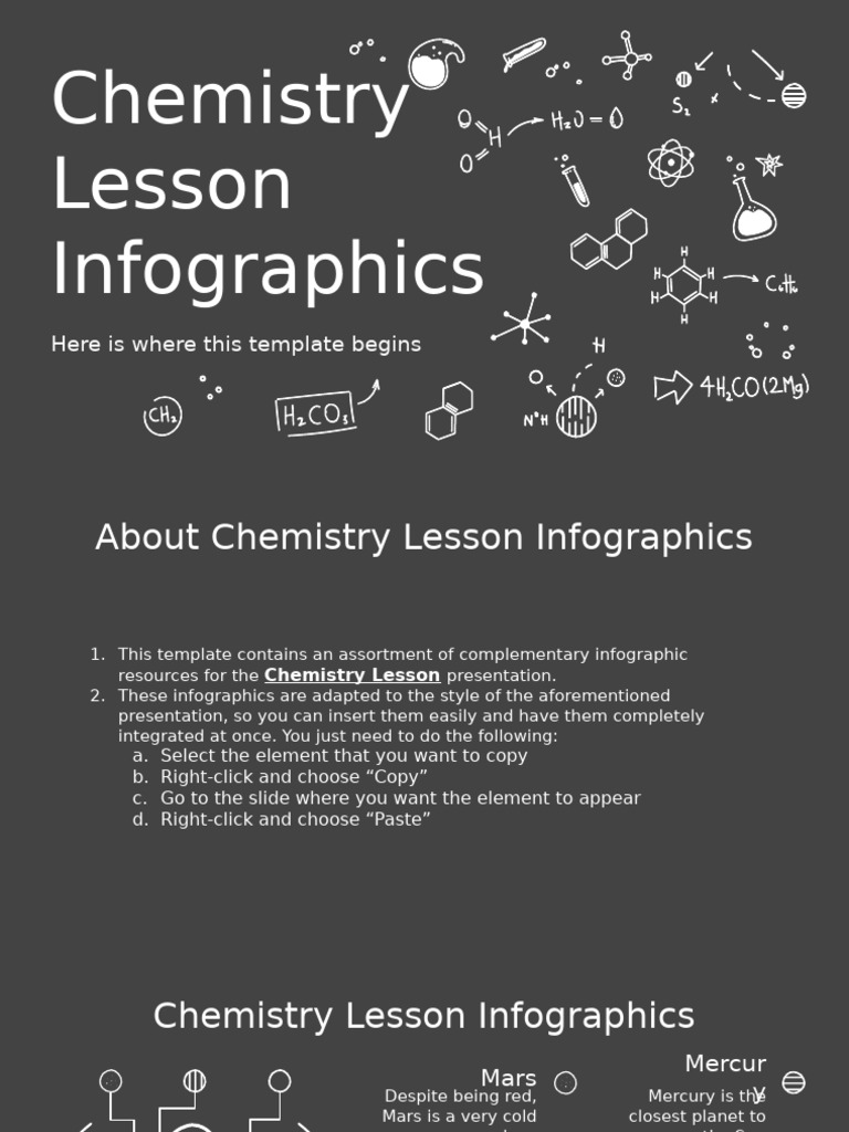 Chemistry Lesson Infographics by Slidesgo | PDF
