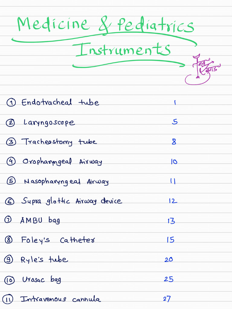Medicine&Peds Instruments | PDF