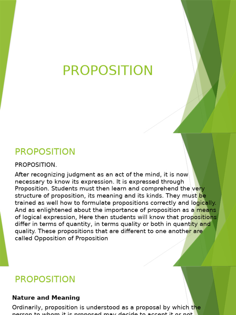 PROPOSITION | PDF