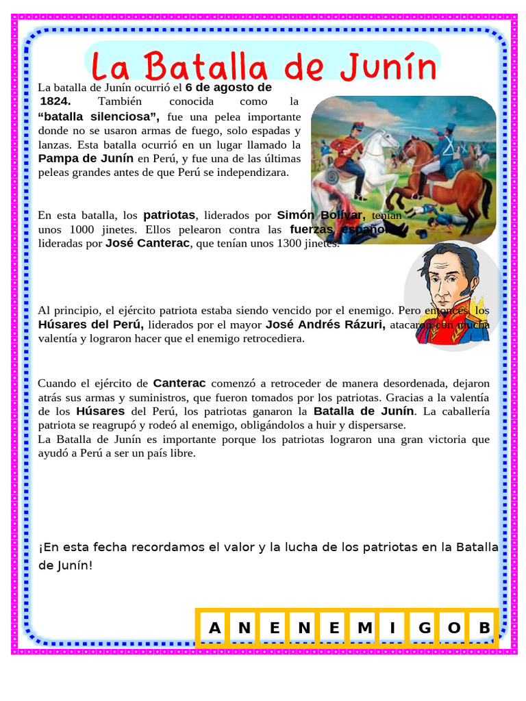 La Batalla de Junín | PDF | Novela negra, policíaca y suspenso