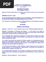 Universal Healthcare Law (RA 11223) | PDF | Health Care | Securities ...
