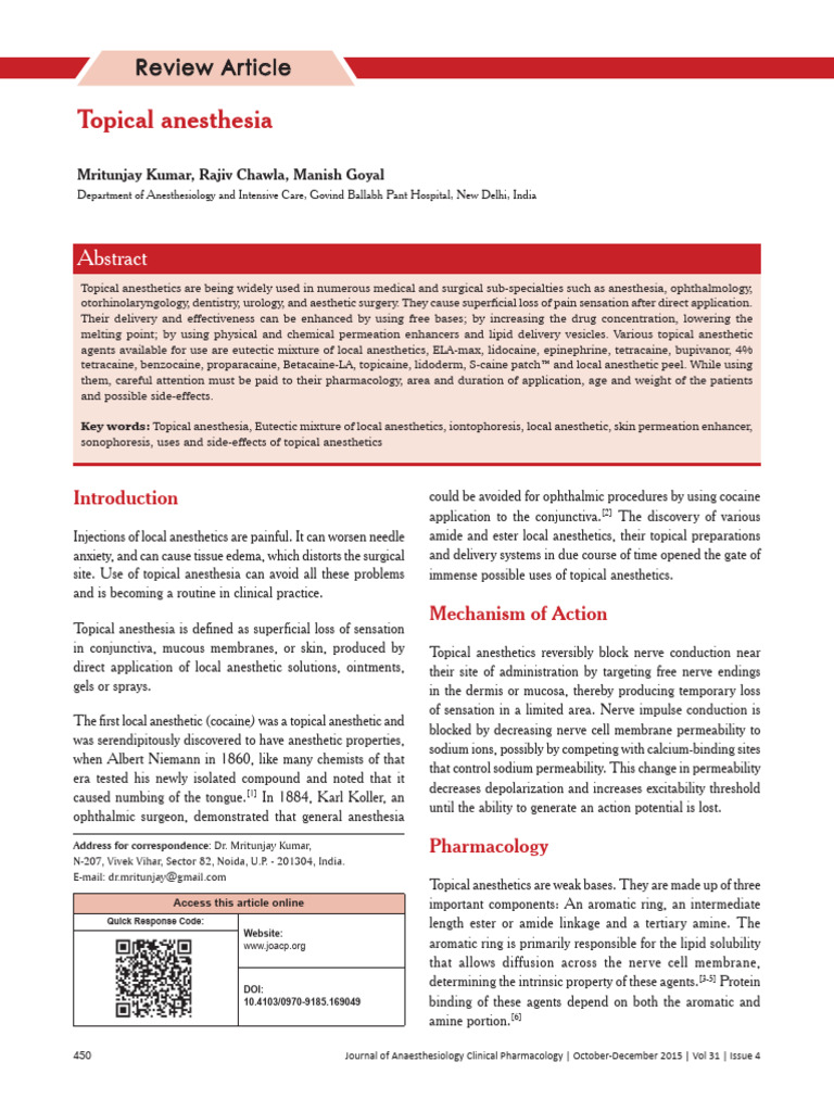Topical Anesthesia.3 | PDF
