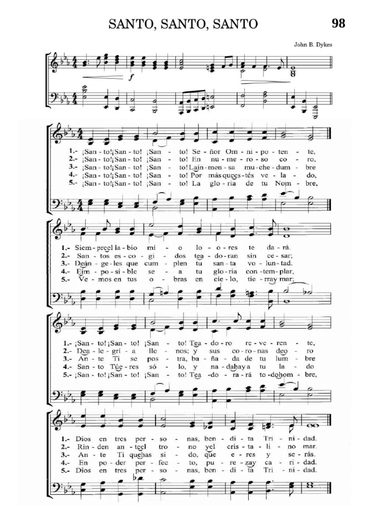 santo santo santo himno | PDF