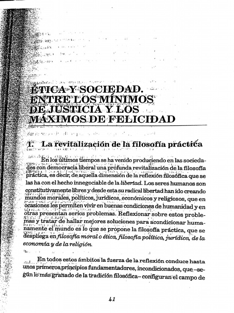 Etica y Sociedad mínimo | PDF