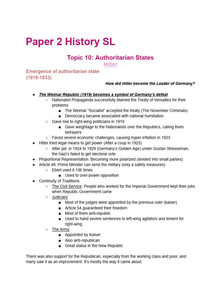 Paper 2 History SL | PDF