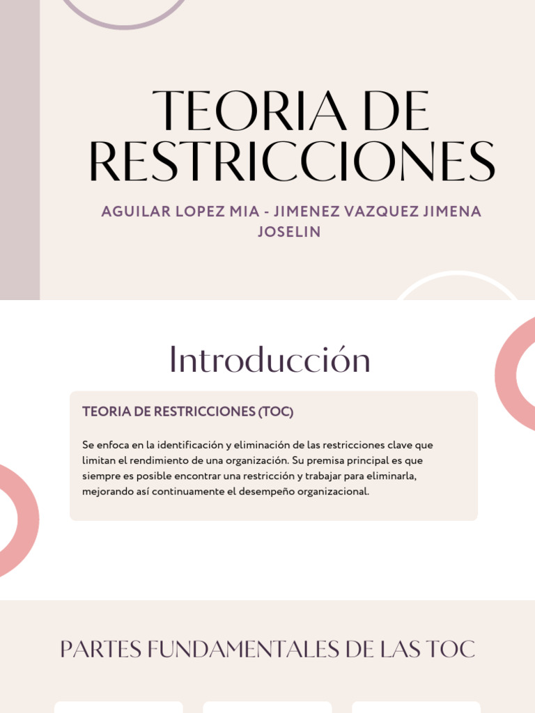 TEORIA DE RESTRICCIONES | PDF