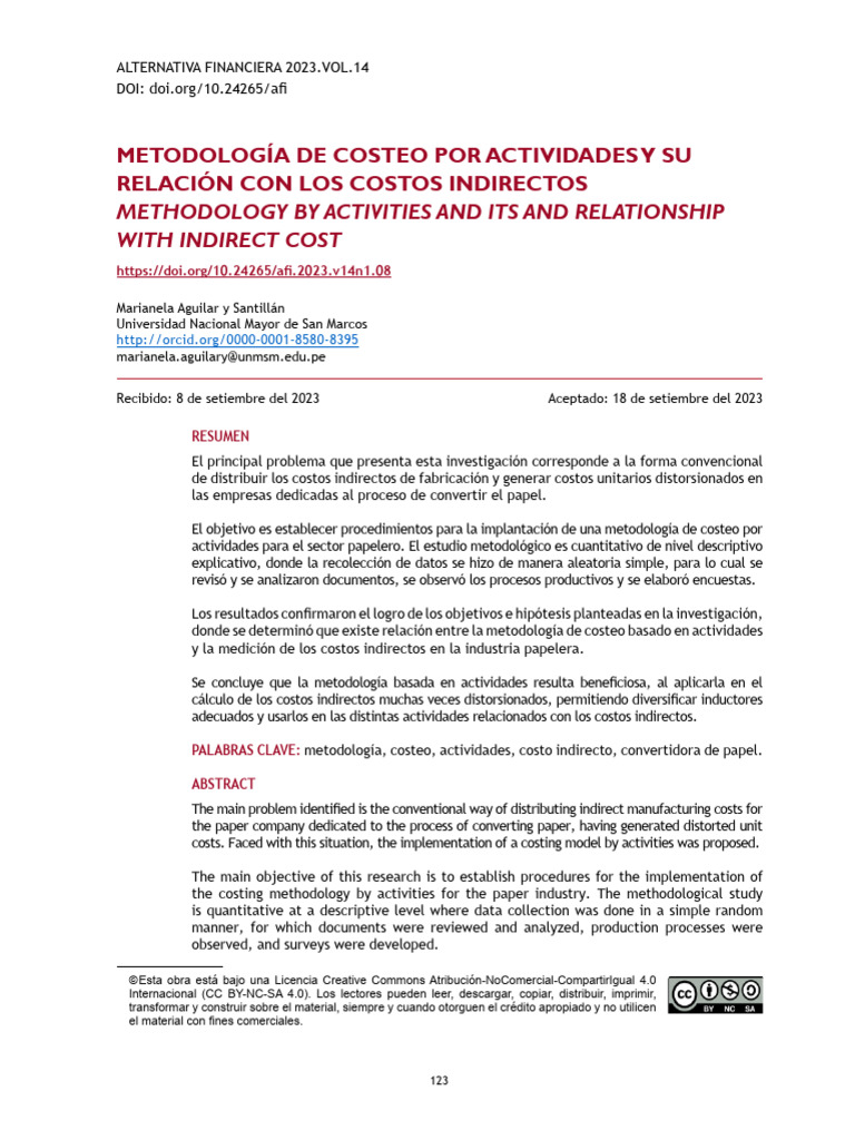 Artículo para Contabilidad Gerencial | PDF