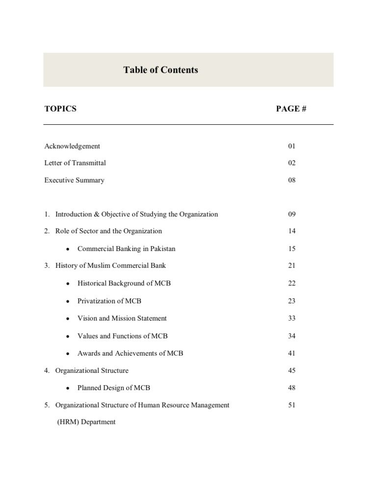 Table of Contents | Human Resource Management | Compensation And Benefits